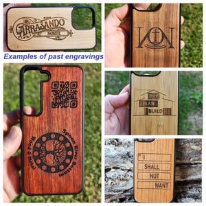 Custom Wooden Phone Case for Samsung Galaxy S24 S25 S26 Business Logo ...