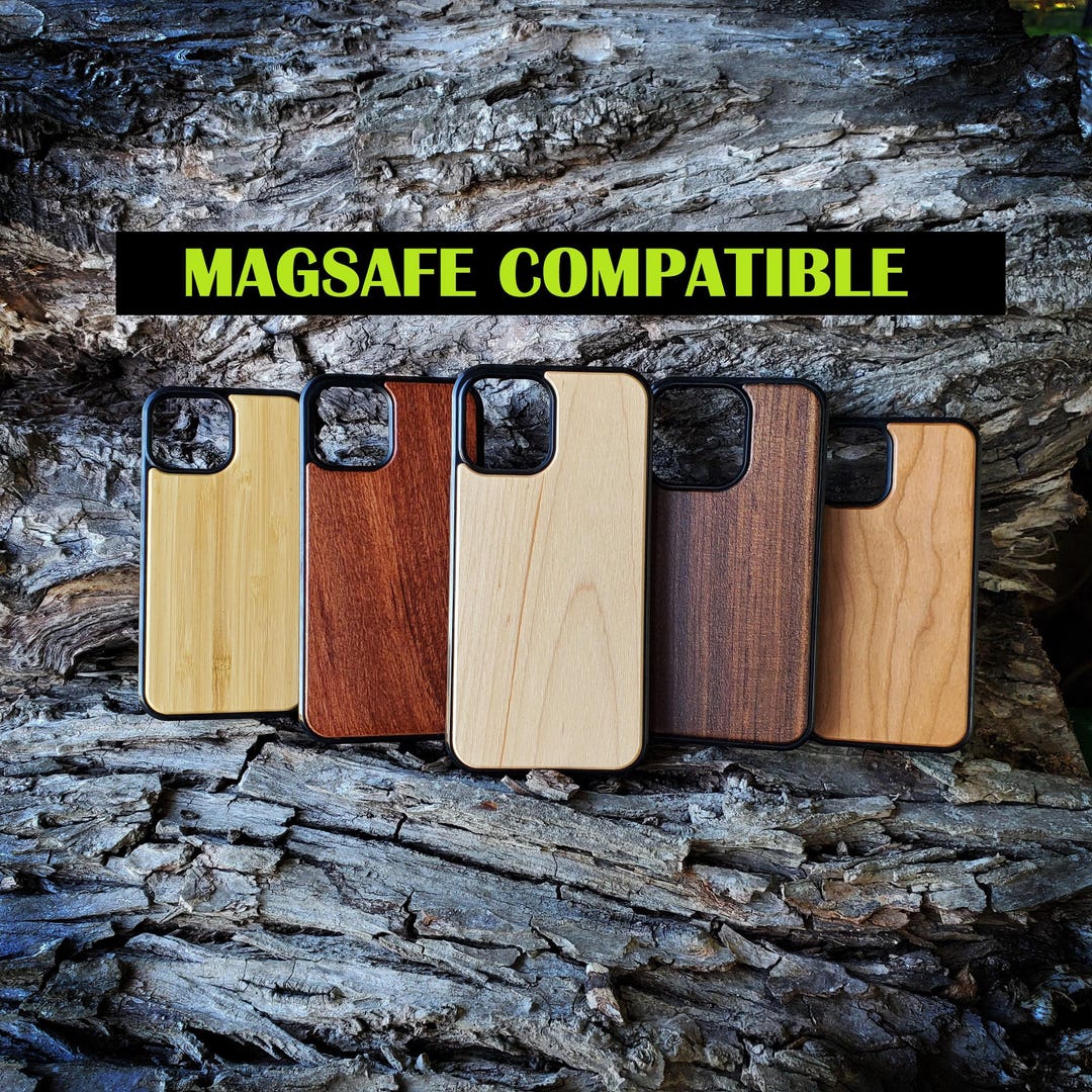 Real Wood iPhone 12 13 14 15 Pro Max Mini Plus + MagSafe Phone Case For ...