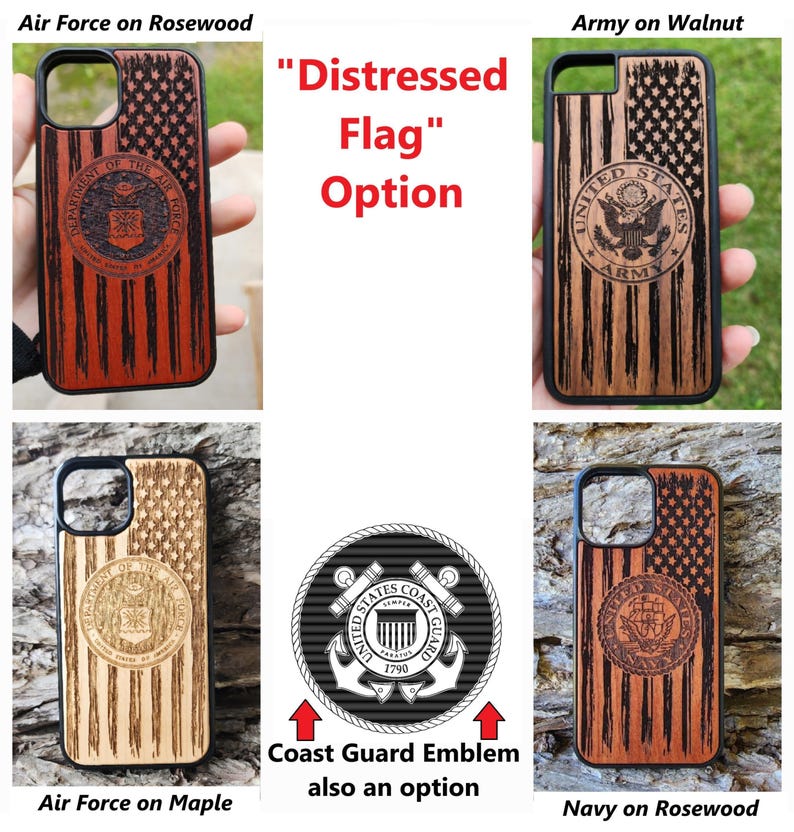 Military Case for Samsung Galaxy S24 S25 S26 Wood Phone Case Navy Army ...