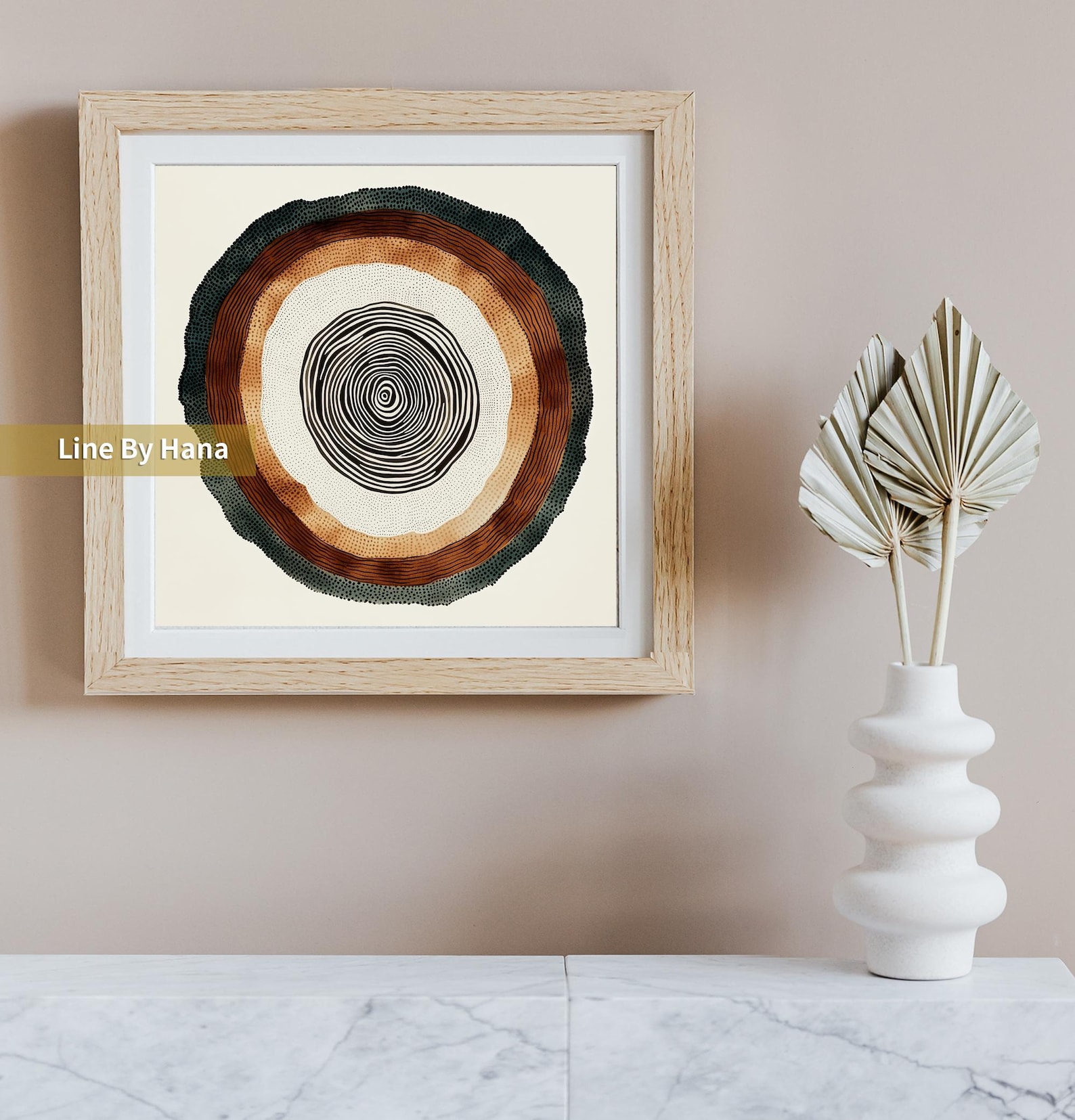 Abstract Tree Ring Prints, Set of 4, Tree Ring Art, Tree Log, Tree Ring ...