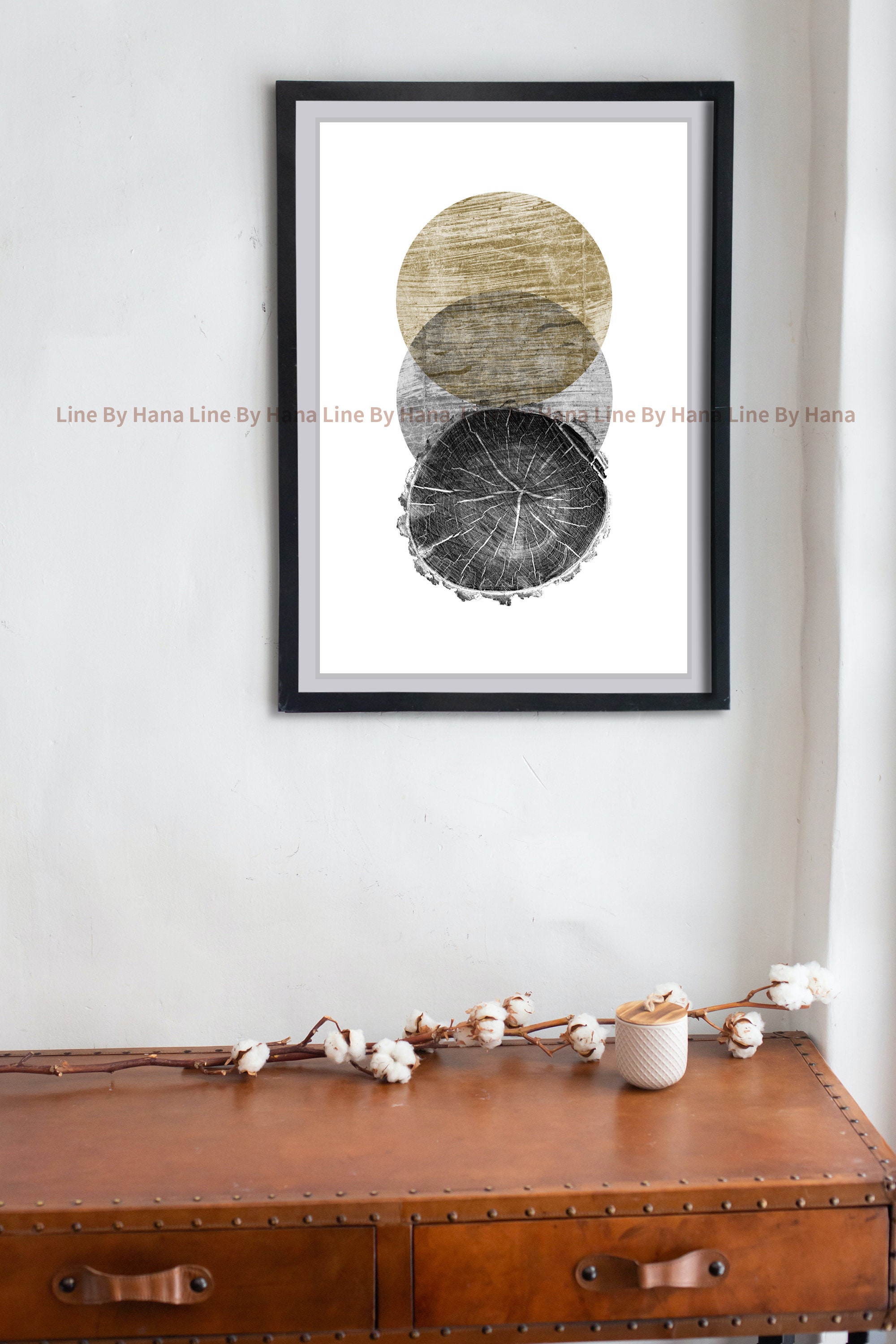 Tree Ring Prints, Modern Wall Art, Wood Prints, Printable Art, Boho ...