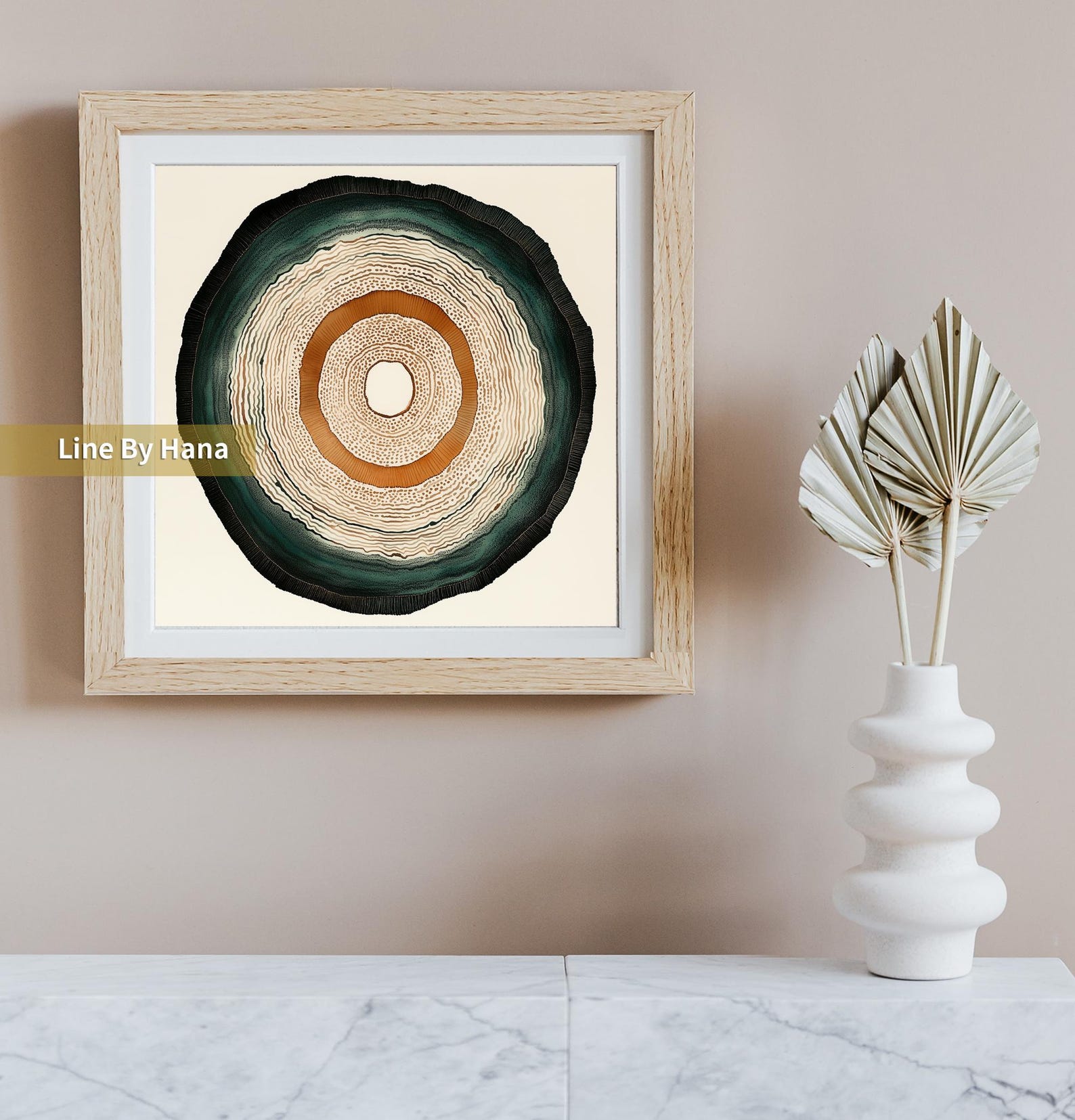 Abstract Tree Ring Prints, Set of 4, Tree Ring Art, Tree Log, Tree Ring ...