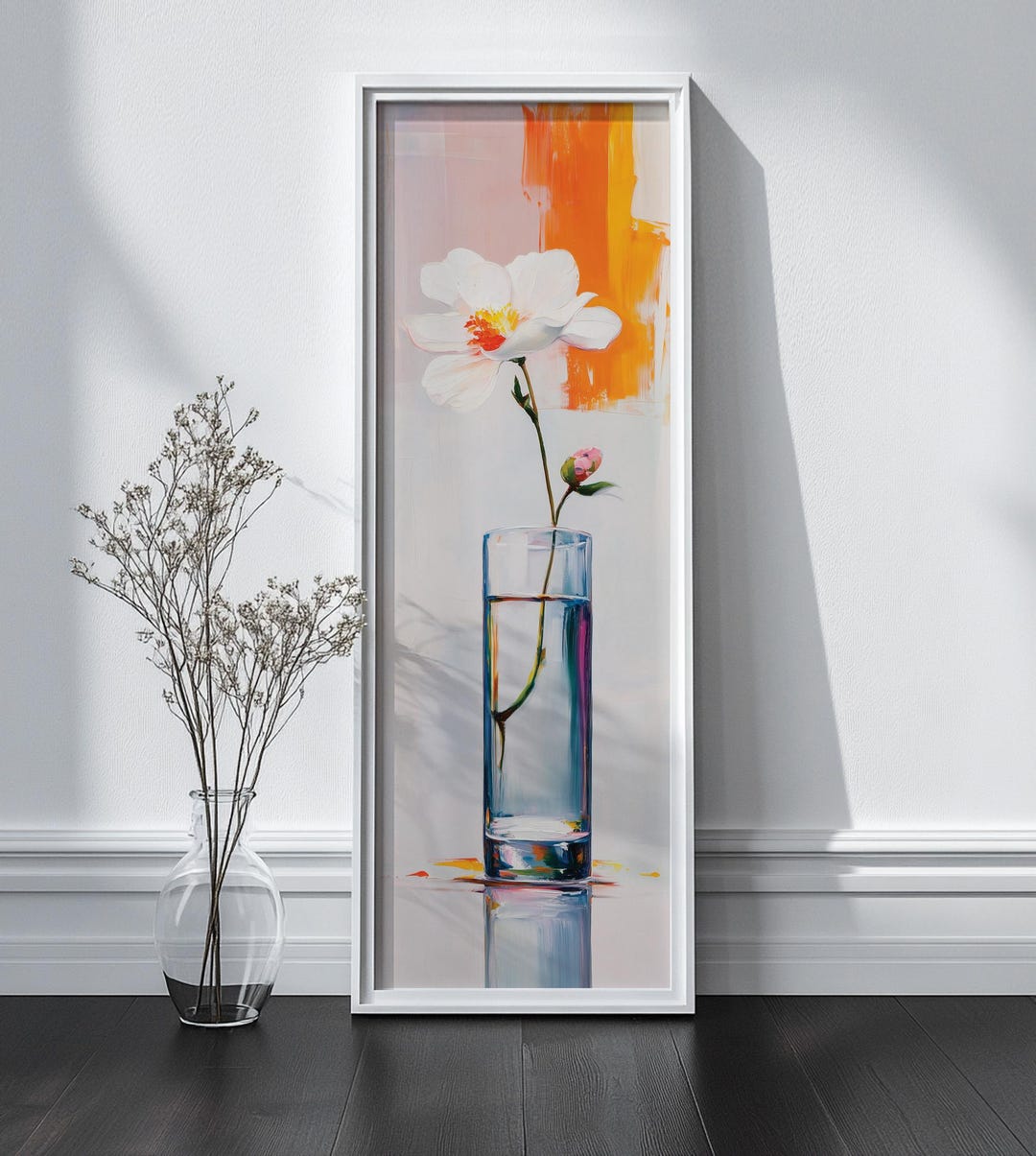 Printable Flower Vase Print White Flowers In Vase Wall Art Oil