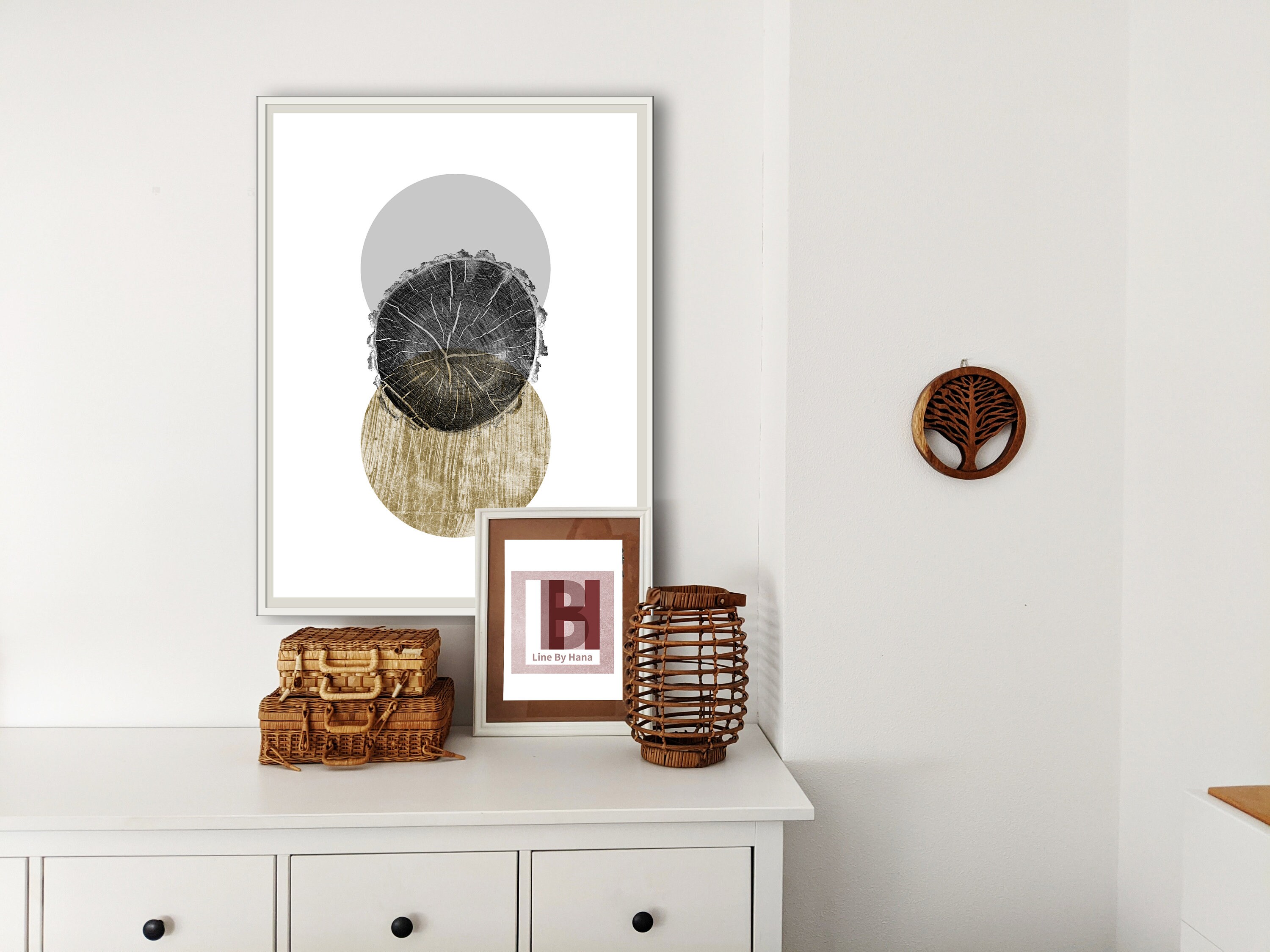 Tree Rings, Printable Wall Art, Log Rings Art, Modern Wall Art, Tree ...