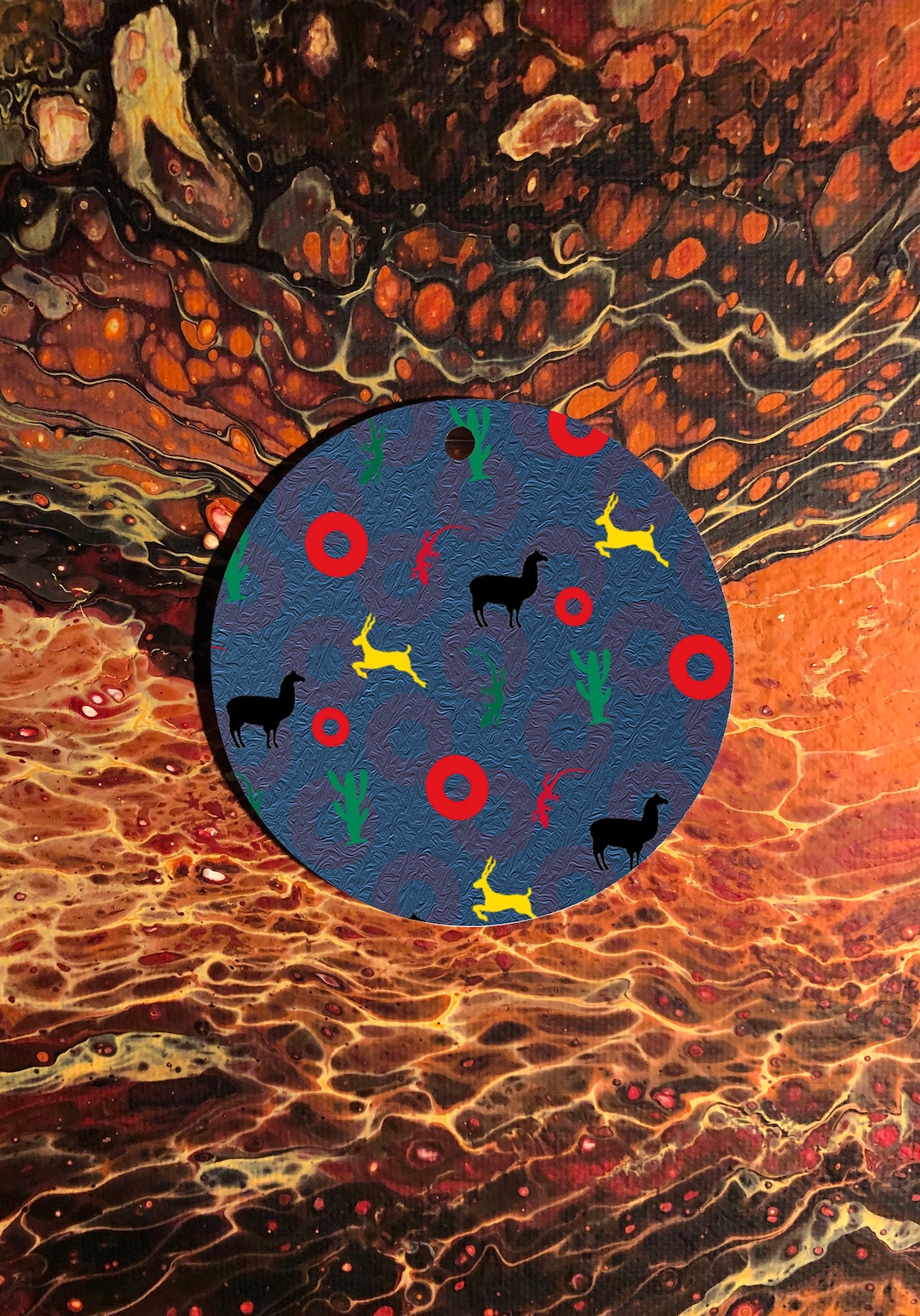 Phish Inspired Ornament With Antelope, Llama, Lizard, Donuts, Cactus - Etsy