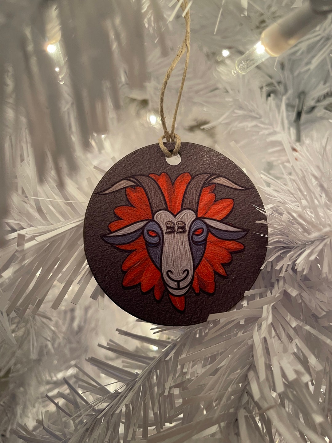 Billy Strings Inspired Goat With Daisy Ornament - Etsy