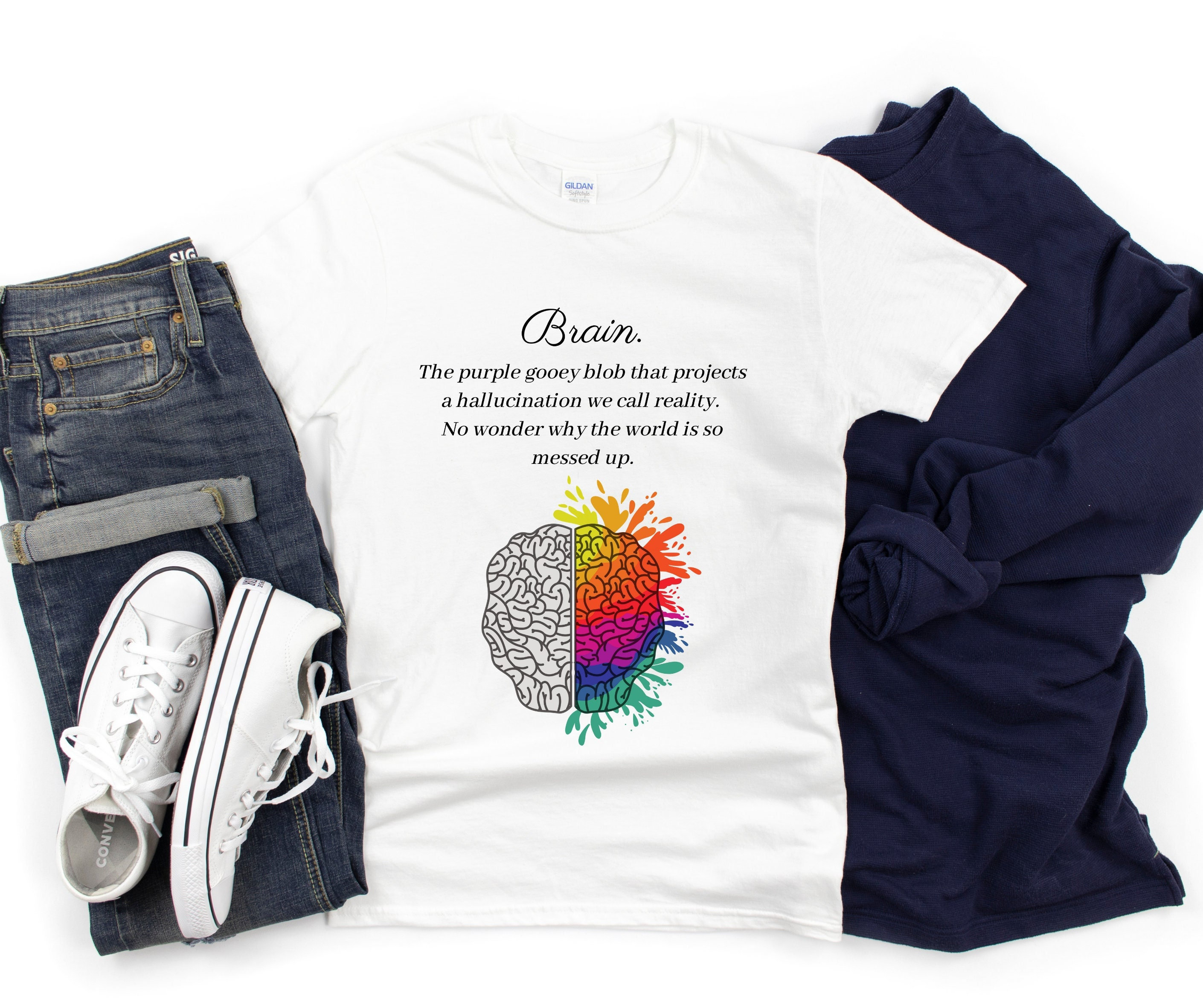 Science Shirt, Brain Anatomy Shirt, Brain T-shirt, Gifts for Science ...