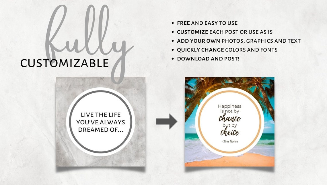 18 Instagram Post Templates Modern Gray Social Media IG Engagement ...
