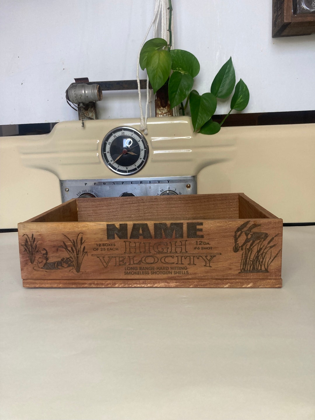 Shotgun Shells Crate, Personalized Crate, Hunting Box, Engraved Wood ...