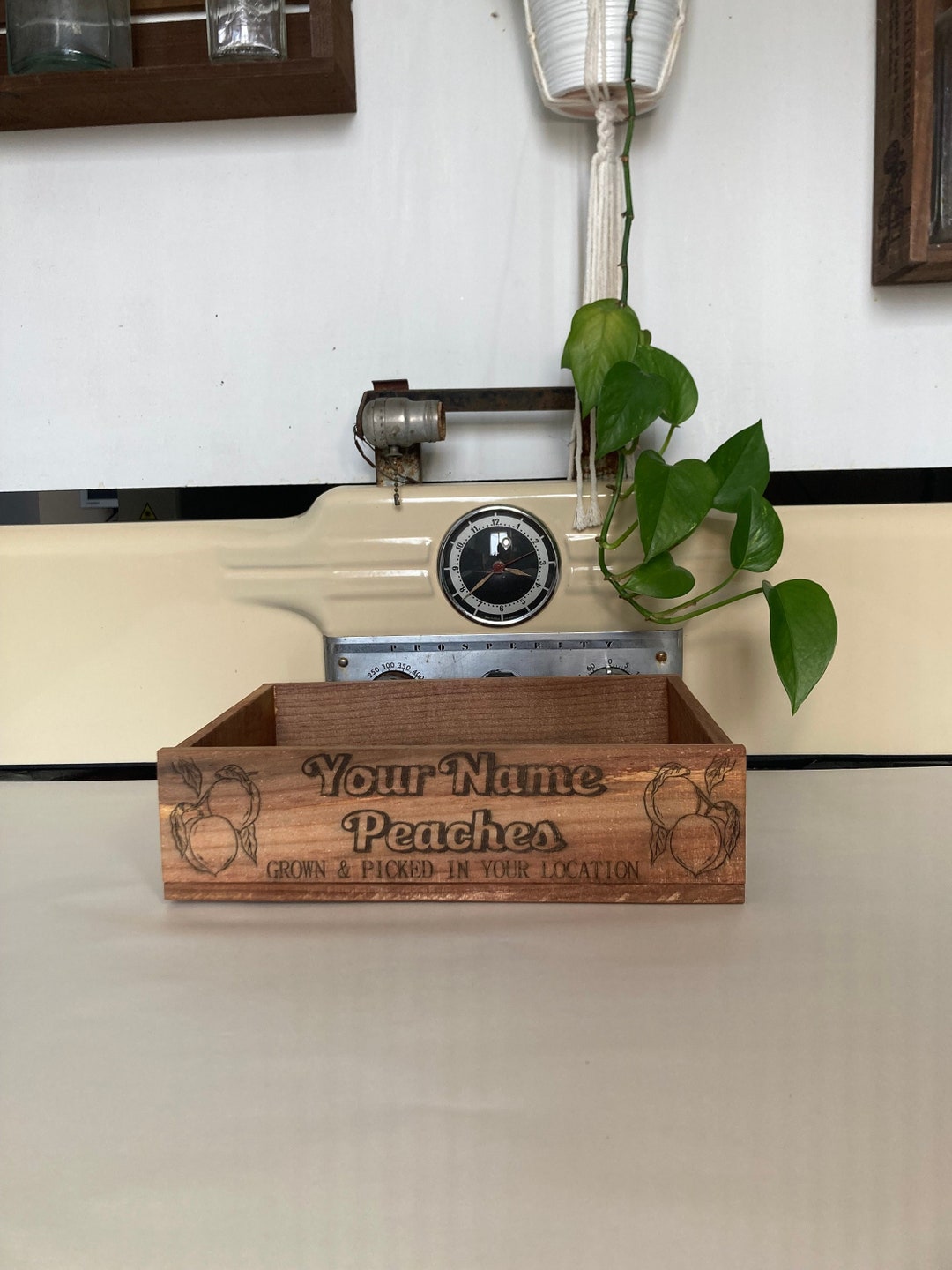 Peach Crate, Peaches, Fruit Crate, Box, Personalized, Custom Crate ...