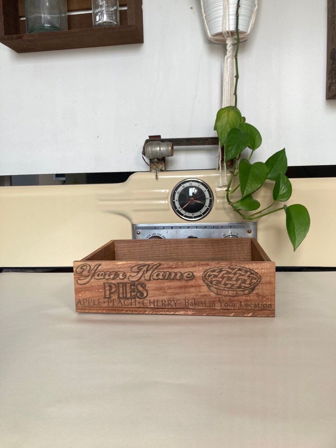 Pie Crate, Pies, Bakery, Personalized, Custom, Laser Engraved Wood ...