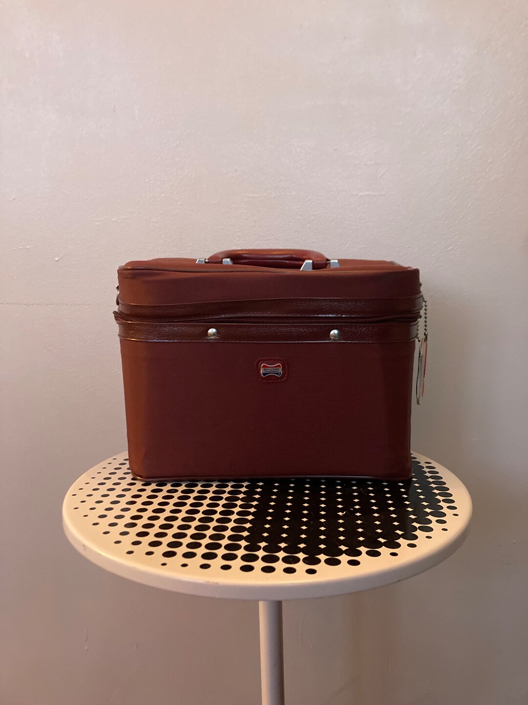 American Tourister Bag Burgundy Train Case Make up Case - Etsy