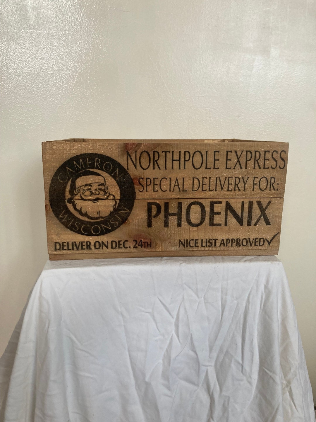 Personalized Santa Crate, Custom Crate, Kids Christmas Crate, Christmas ...