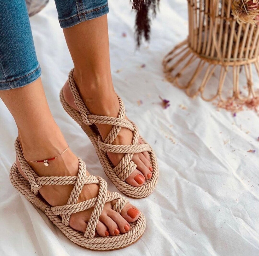 New Style Women Rope Sandal ,summer Sandals ,handmade Cloth Shoes,cool ...