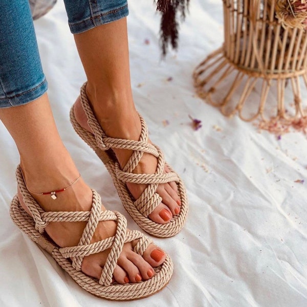 Rope Sandals Women - Etsy