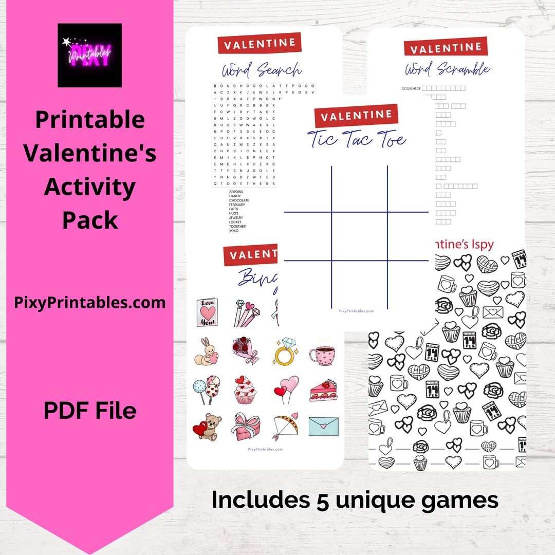 Jeu de la Saint-Valentin 5 jeux uniques sur le thème de la - Etsy France