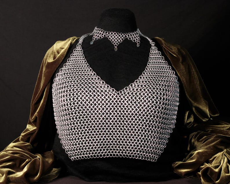Chainmaille Crop Top, LARP, Ren Faire, Fantasy, Festival Outfit - Etsy