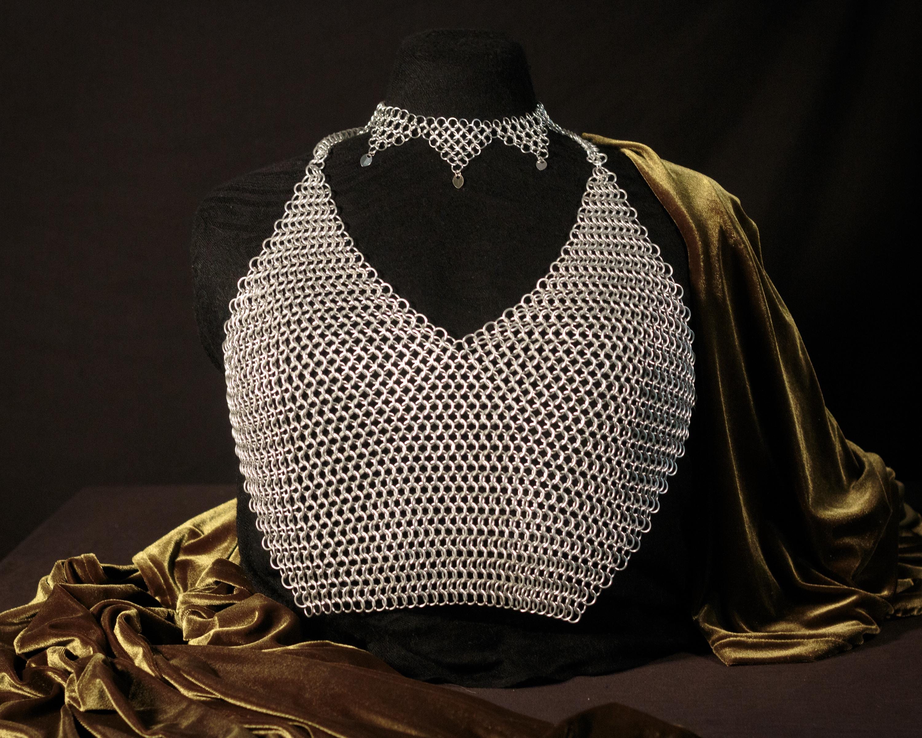 Chainmaille Crop Top, LARP, Ren Faire, Fantasy, Festival Outfit - Etsy