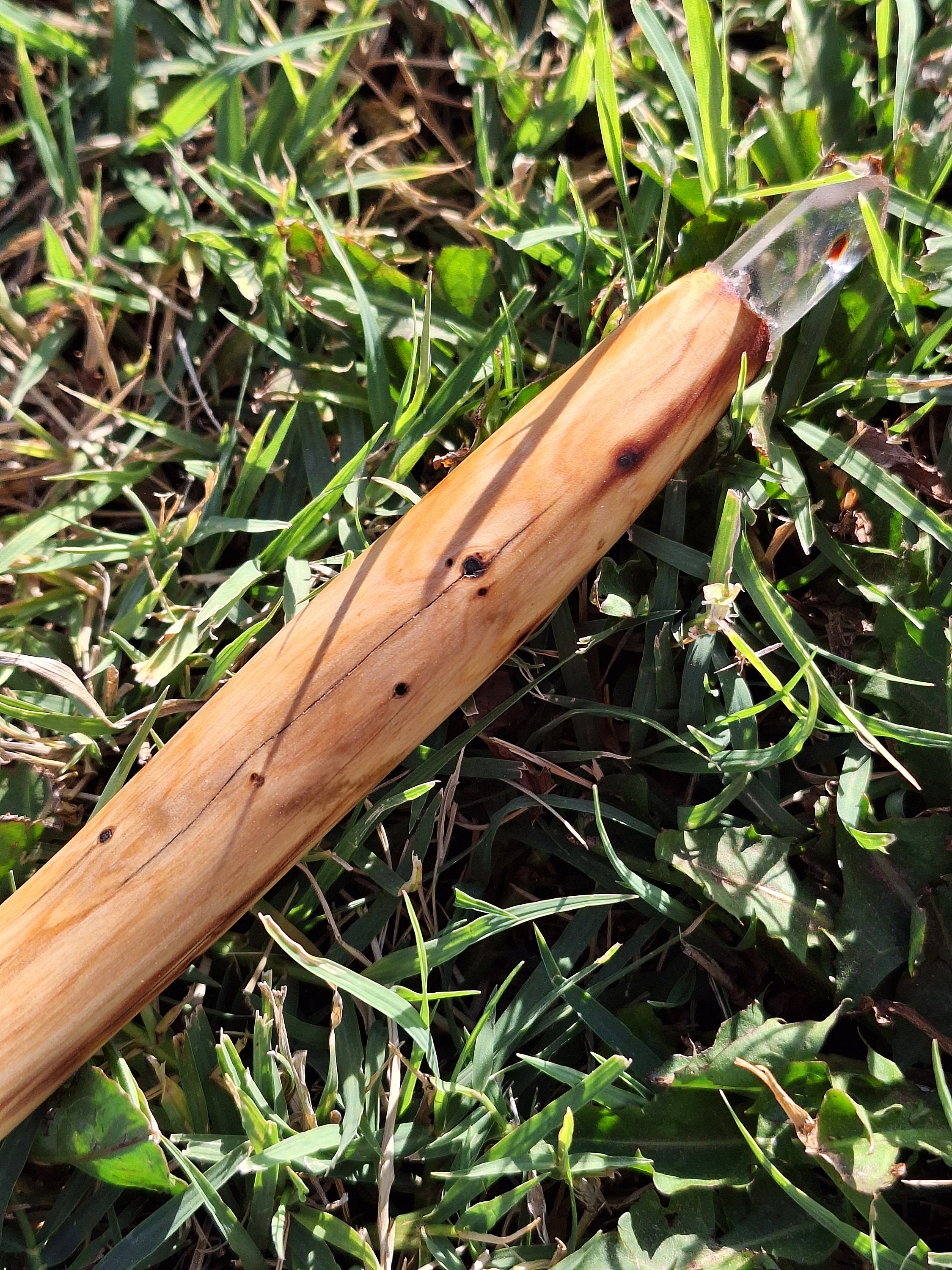 Eastern Red Cedar Magick Wand With Clear Quartz Point and Chips. - Etsy