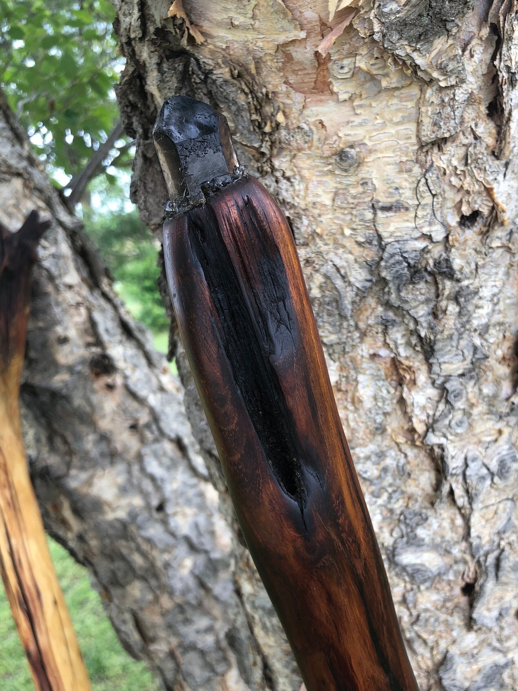 Wooden Staff With Crystal Ball