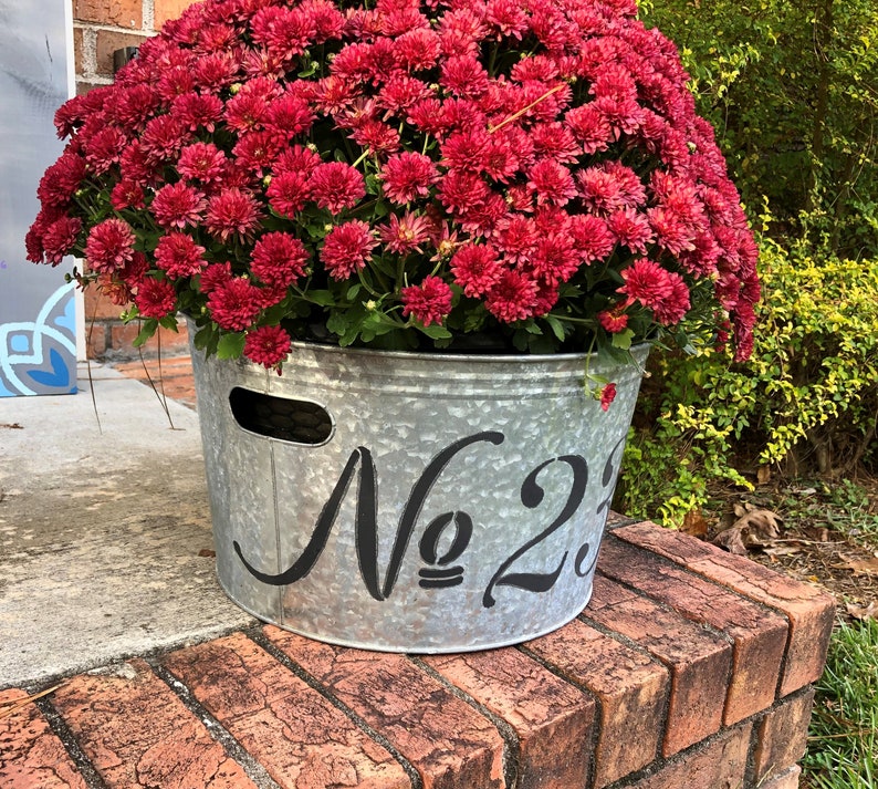 Galvanized Bucket Planter | Etsy