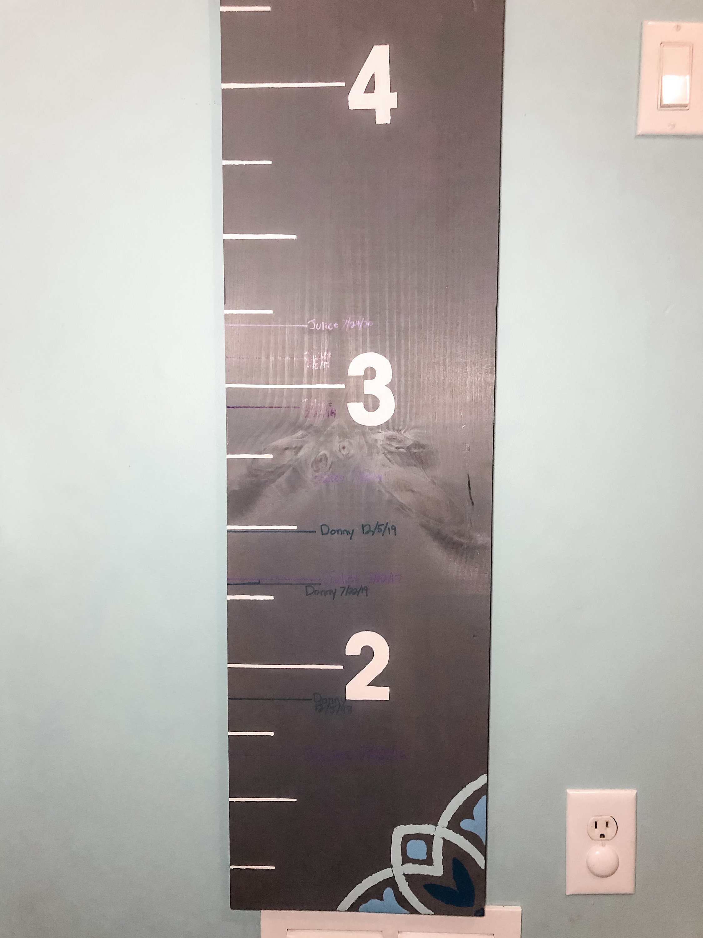 Growth Chart Ruler: Hand-painted Wood 6ft Height Chart | Etsy