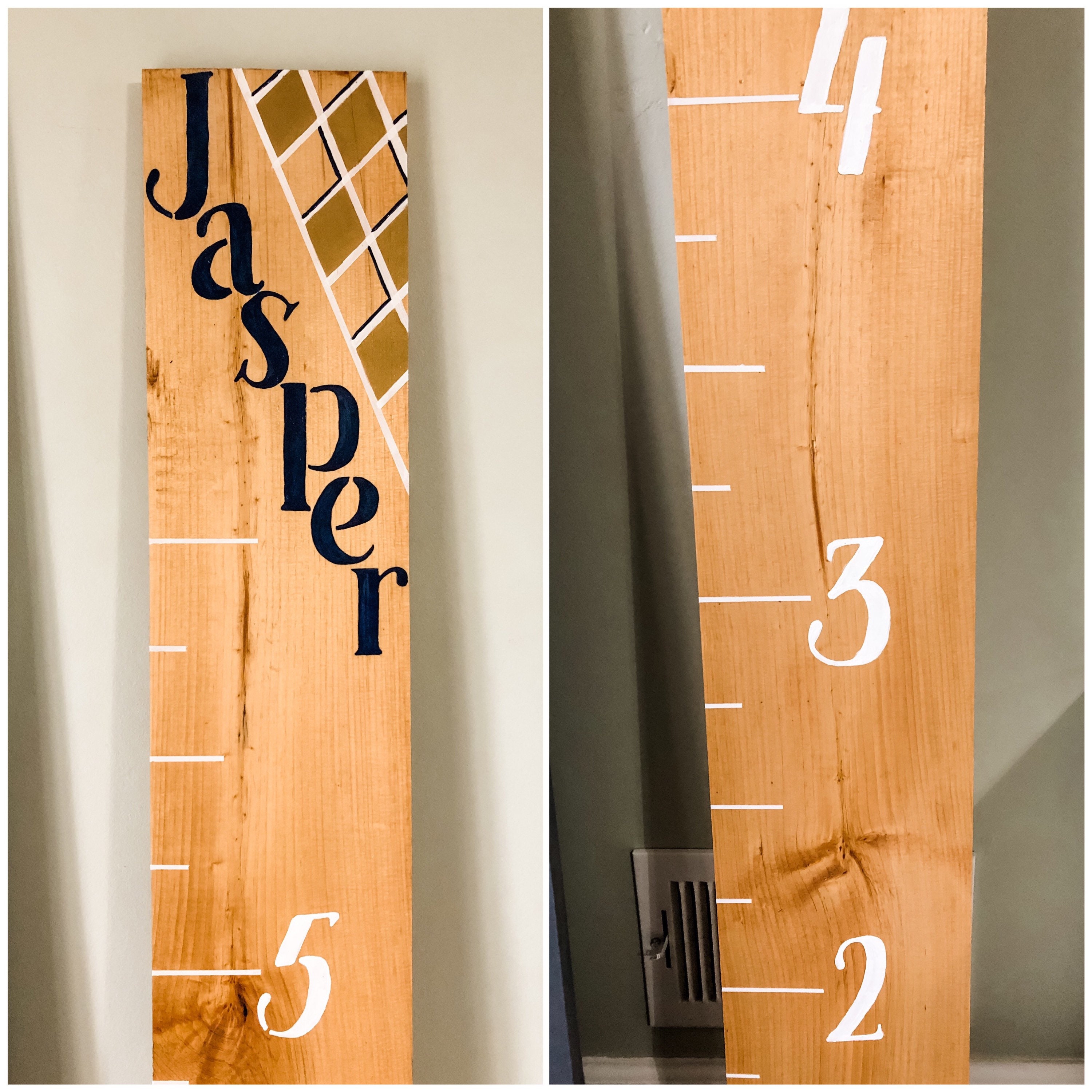 Growth Chart Ruler: Hand-painted Wood 6ft Height Chart - Etsy