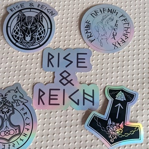 Nordic Viking Sticker Pack 1 Rise & Reign Freya Fenrir - Etsy