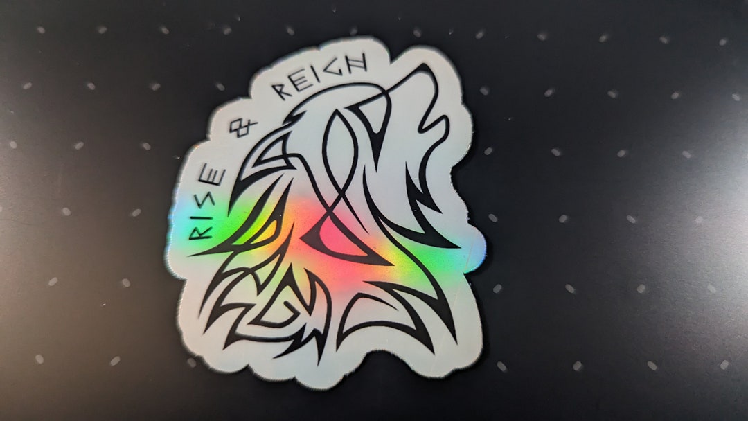 Fenrir Wolf Sticker – Norse Viking Decal With “rise & Reign” | Nordic ...