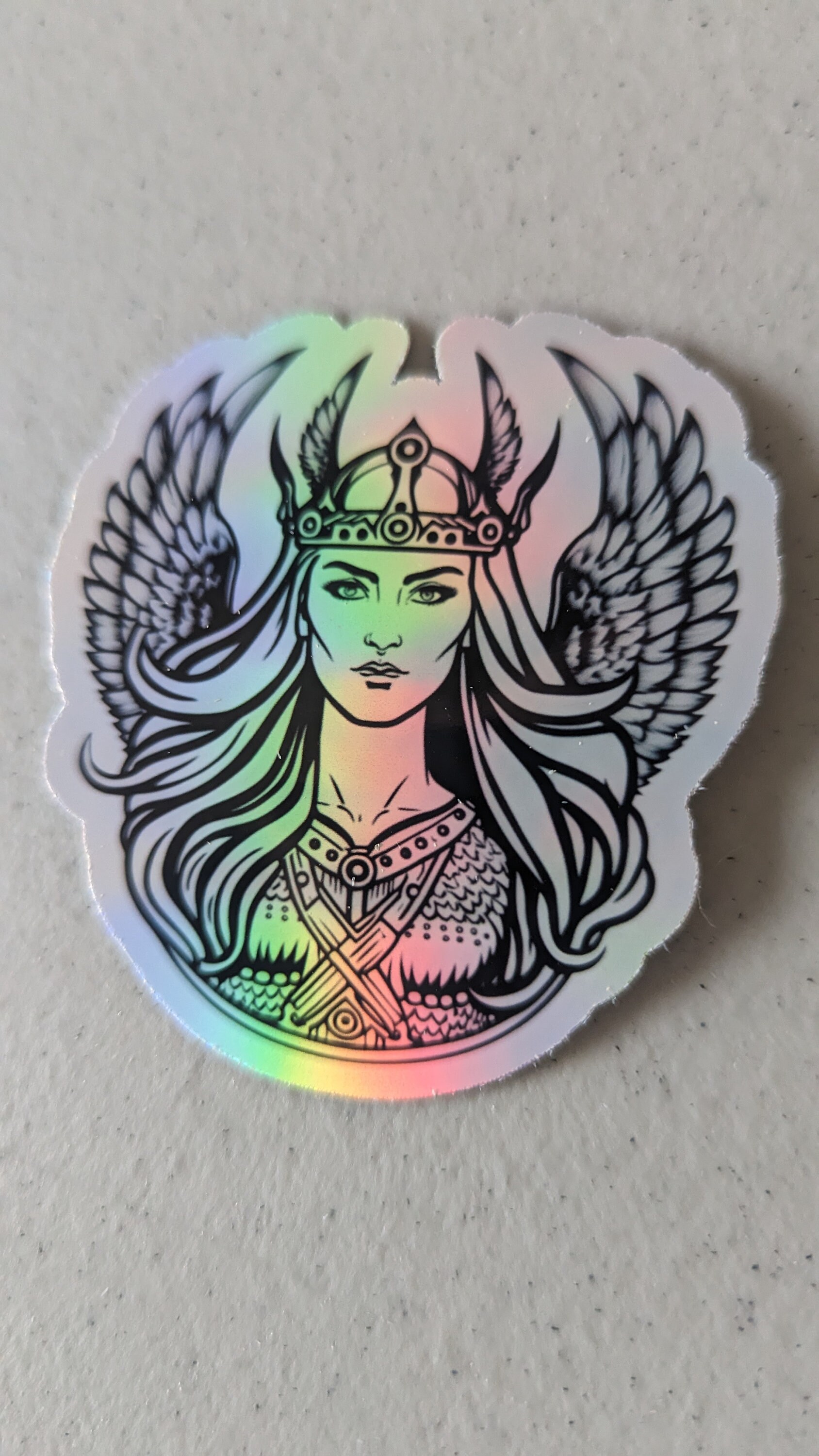 Valkyrie Shieldmaiden Viking Pagan Nordic Warrior Goddess Sticker ...