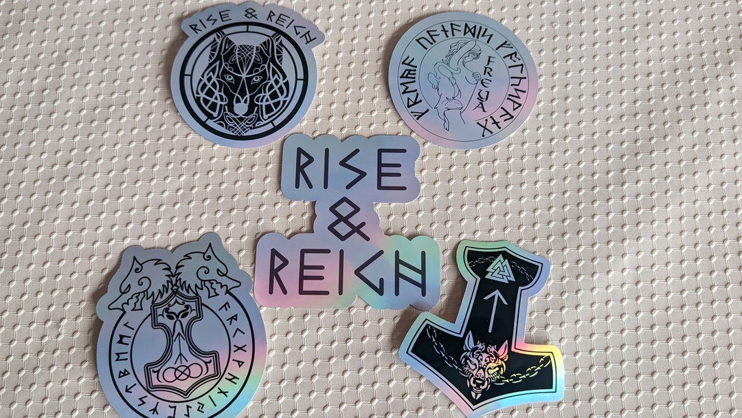 Nordic Viking Sticker Pack #1, Rise & Reign, Freya, Fenrir Nordic Wolf ...