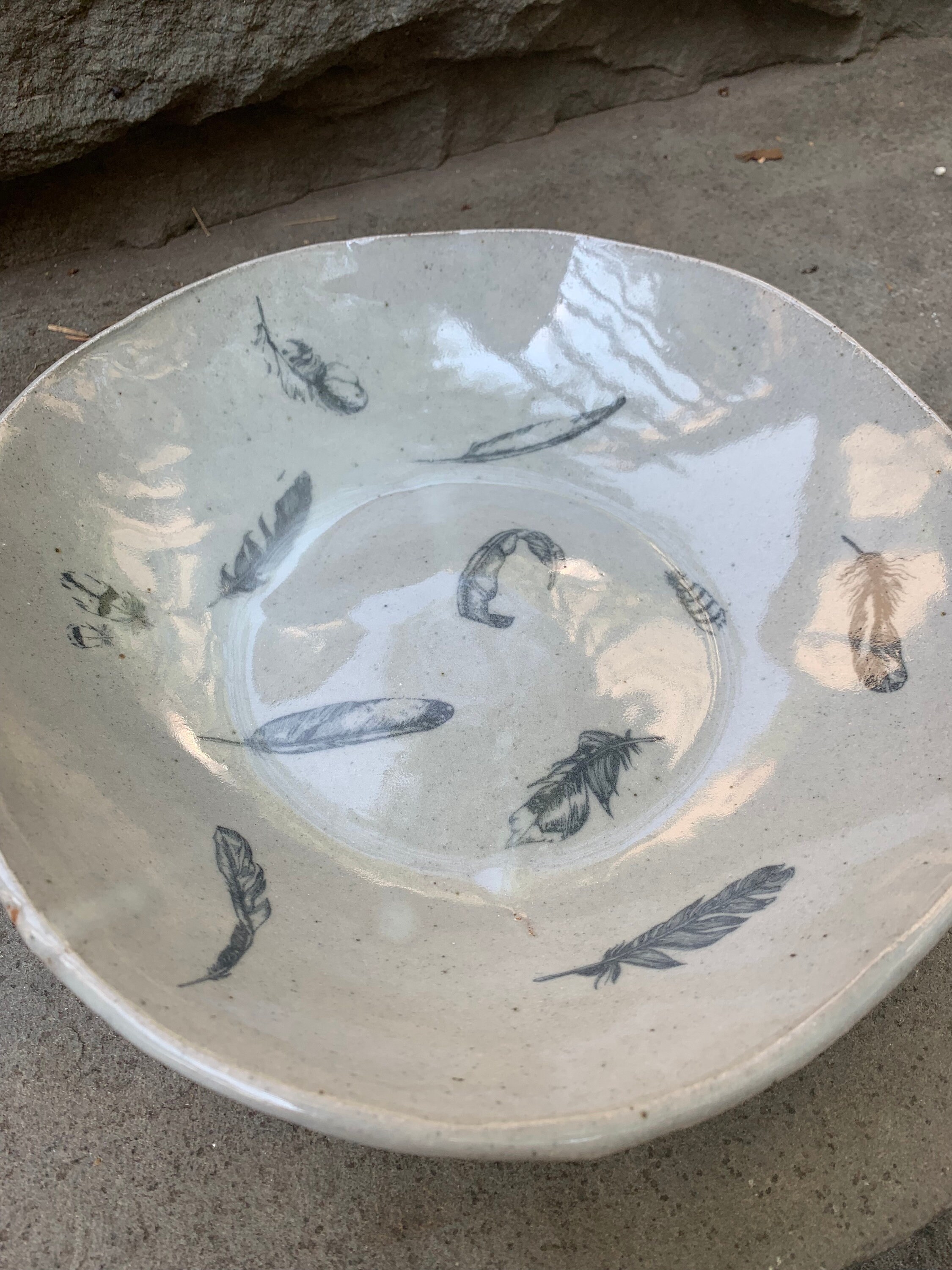 Rustic Farmhouse Bowl in Feather - Etsy