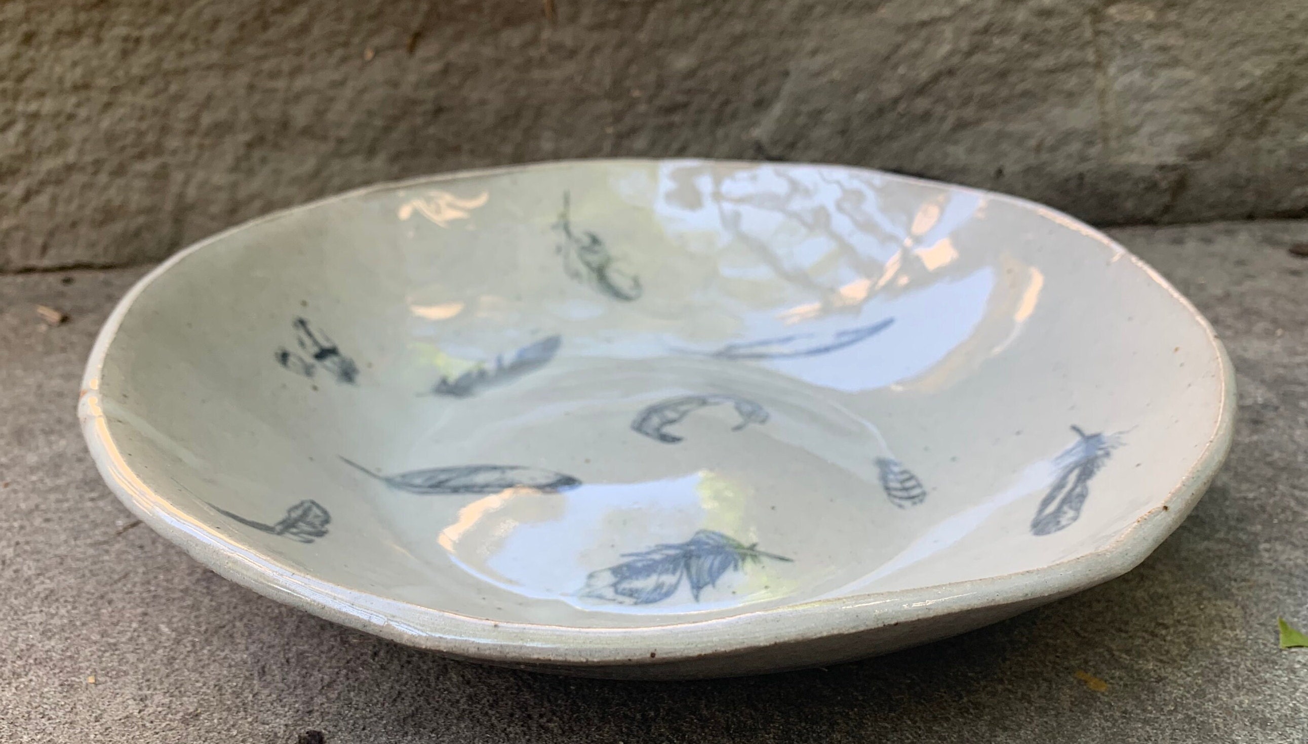 Rustic Farmhouse Bowl in Feather - Etsy