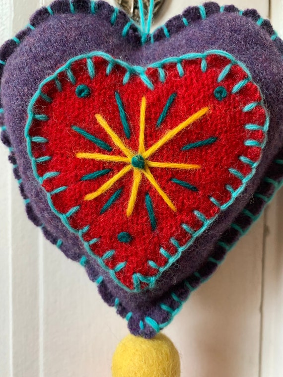 Bold and Bright Red Heart | Etsy