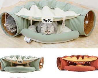 Tunnel Interactive Cat Bed - Etsy