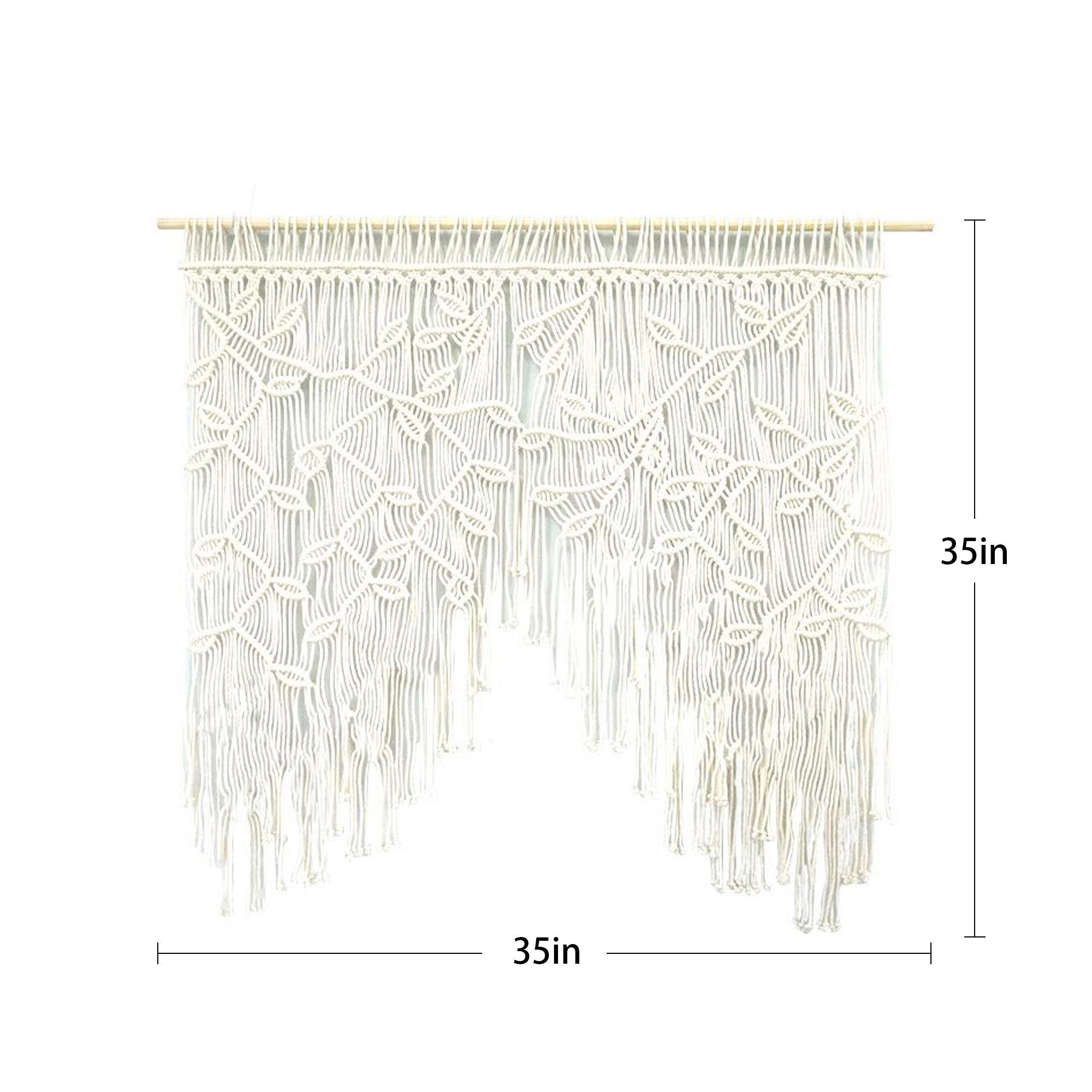Macrame Valance Macrame Headboard Boho Window Valance Large Macrame ...