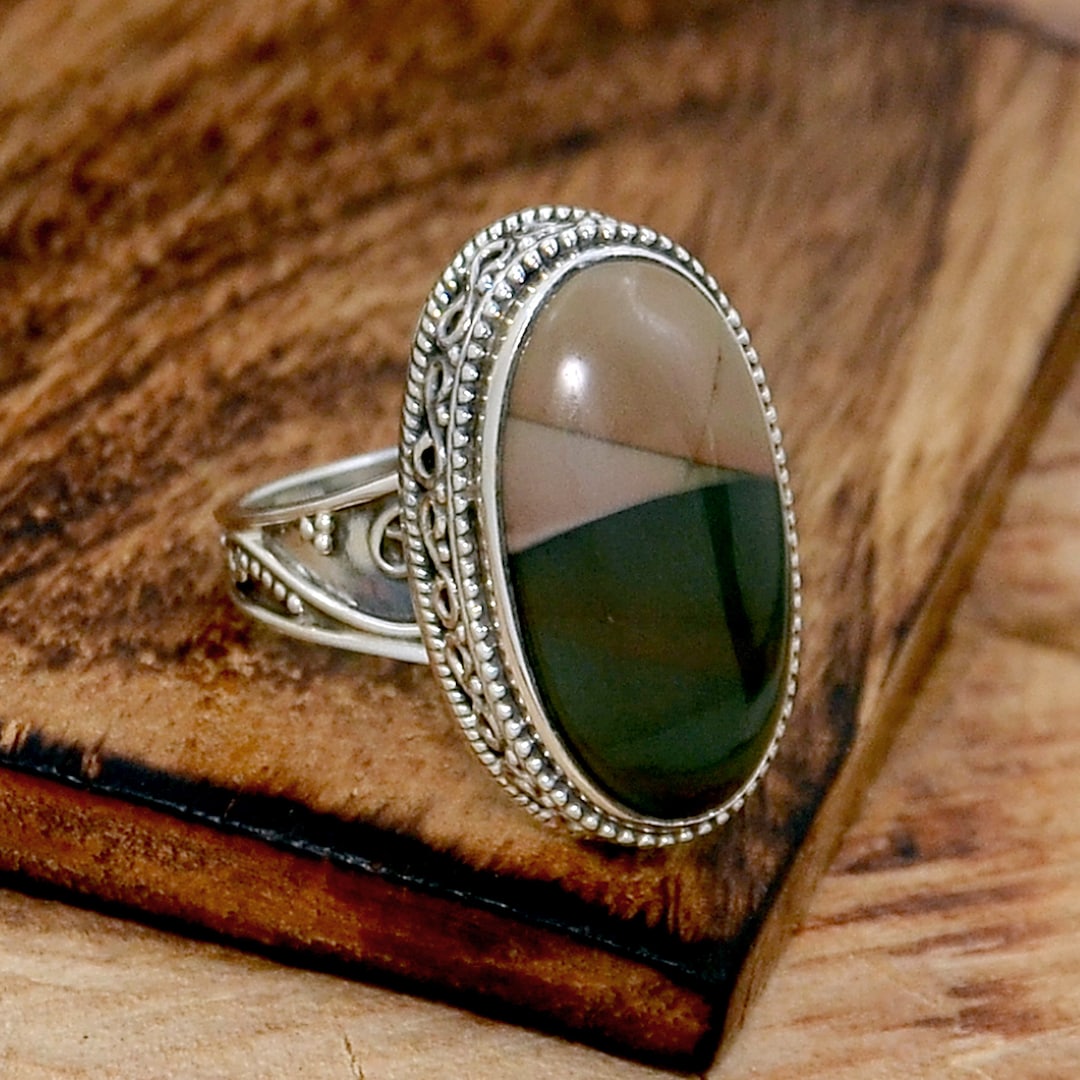 Royal Imperial Jasper Ring, 925 Sterling Silver Ring, Handmade Filigree ...