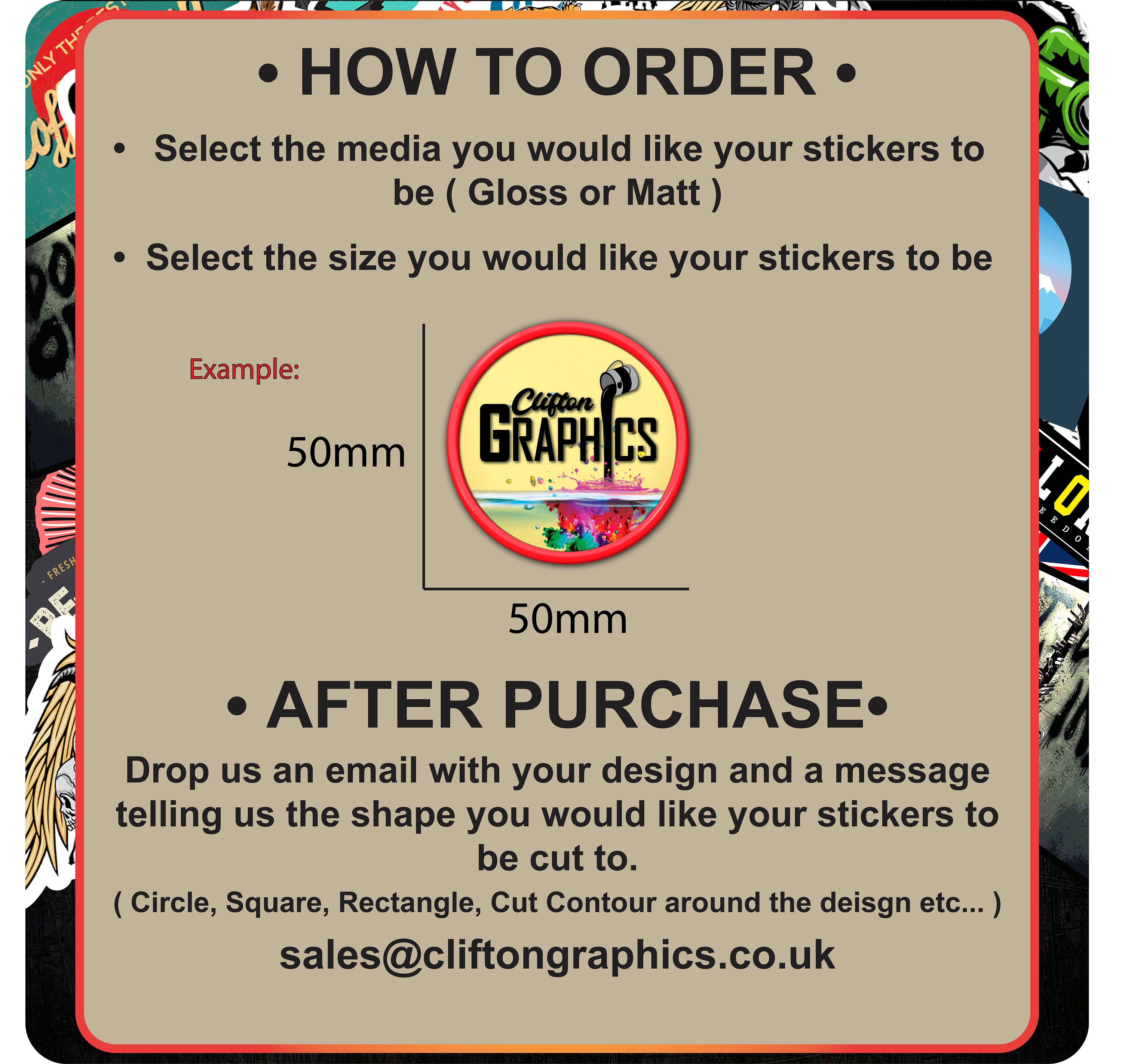 300 Custom Sticker Bulk Print Vinyl Your Design Decals Labels Logo ...