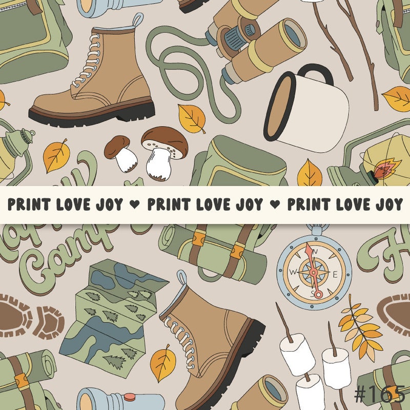 Retro Camping Fabric - Etsy