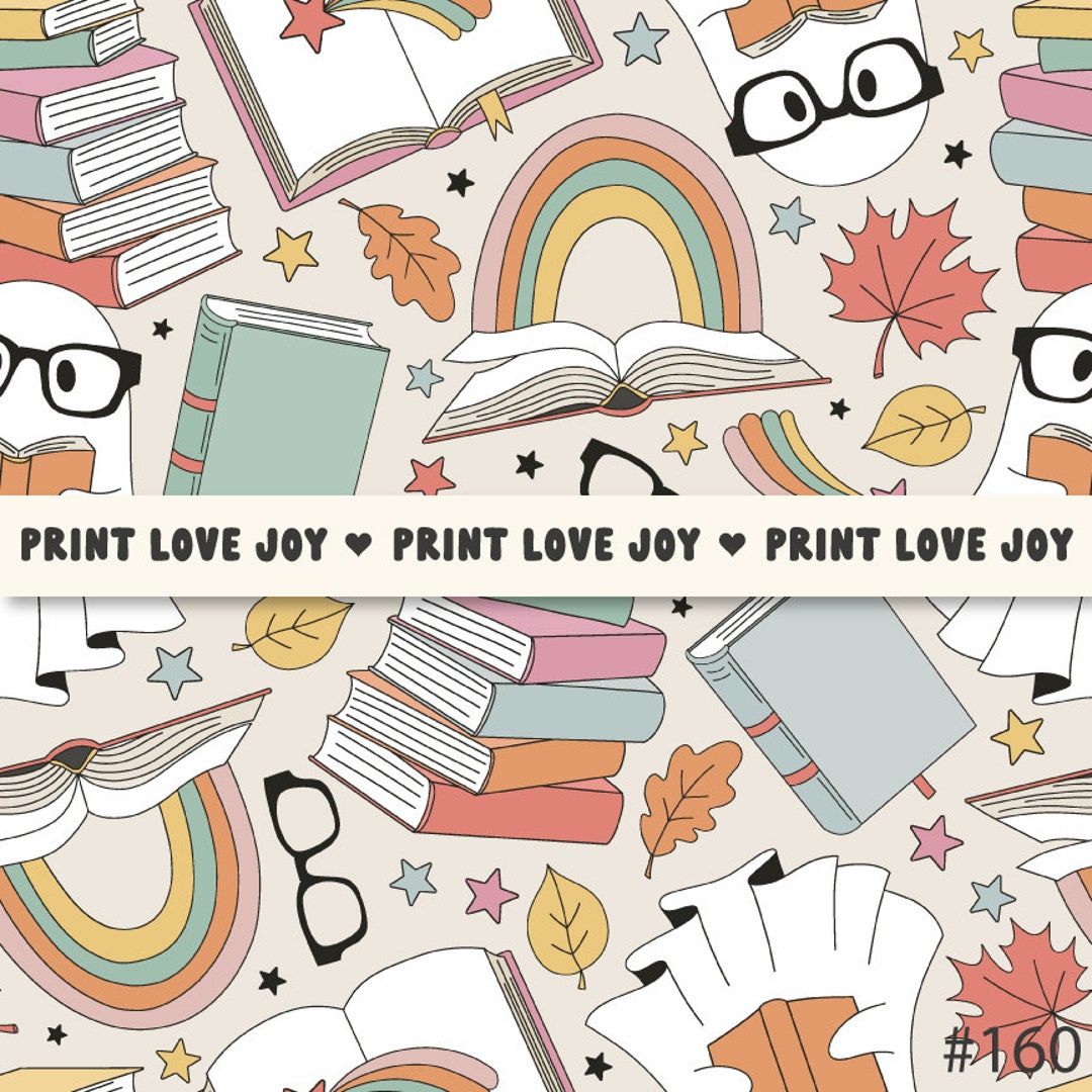 Bookish Cartoon Spooky Ghost Pupil in Glasses With Books Back to School ...