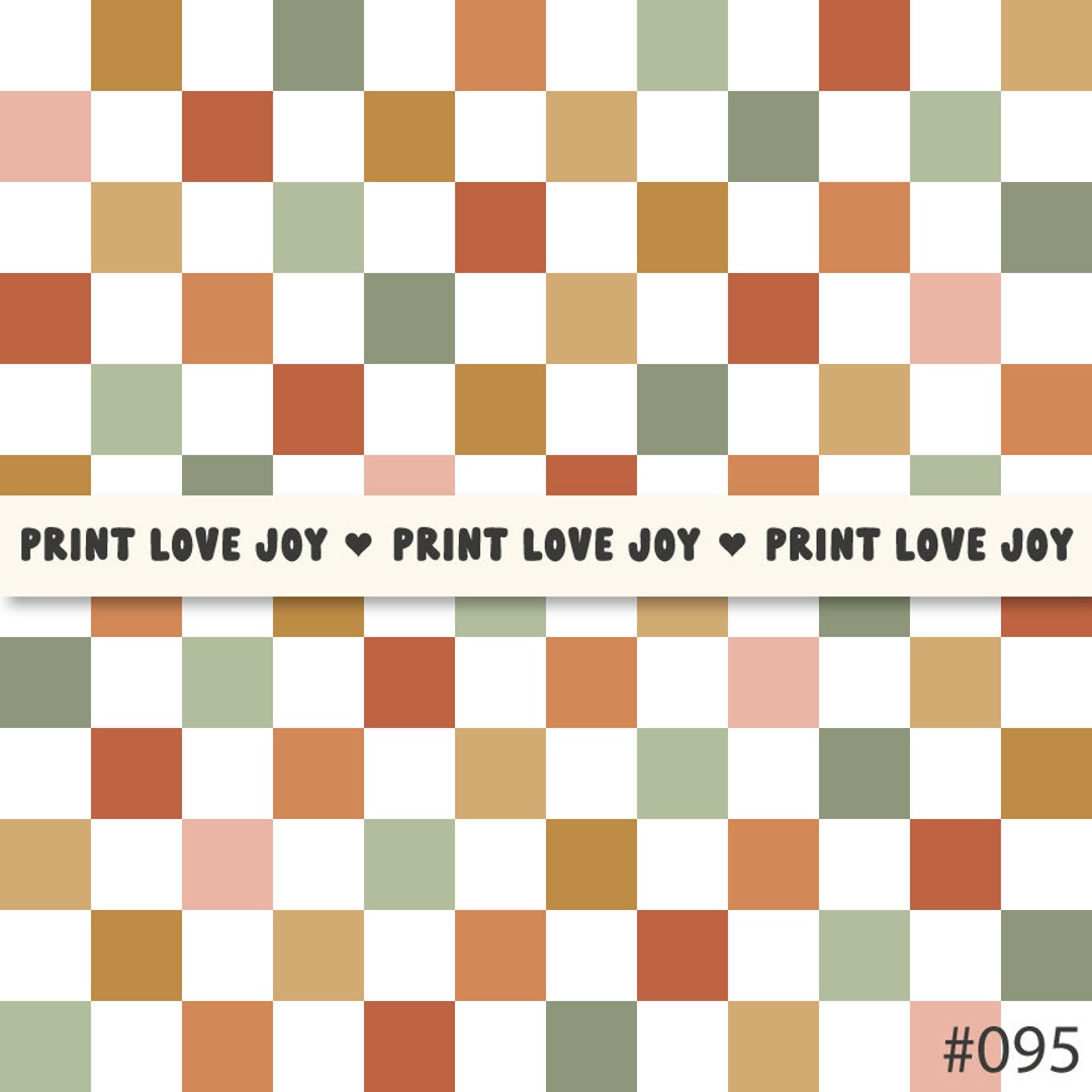 Retro Groovy Multicoloured Checkerboard Seamless Repeat Pattern File ...