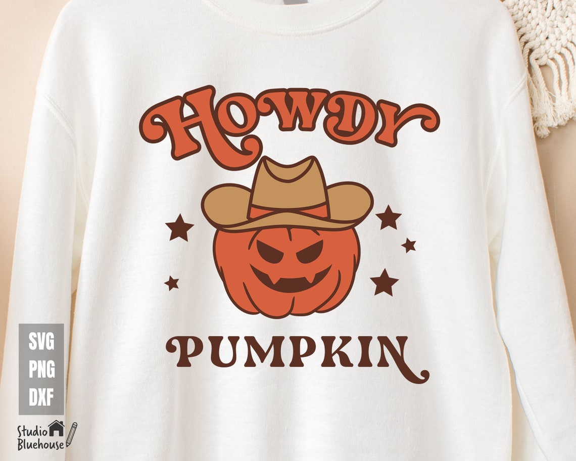Howdy Pumpkin Svg Png Dxf Halloween Svg Western Fall Svg - Etsy
