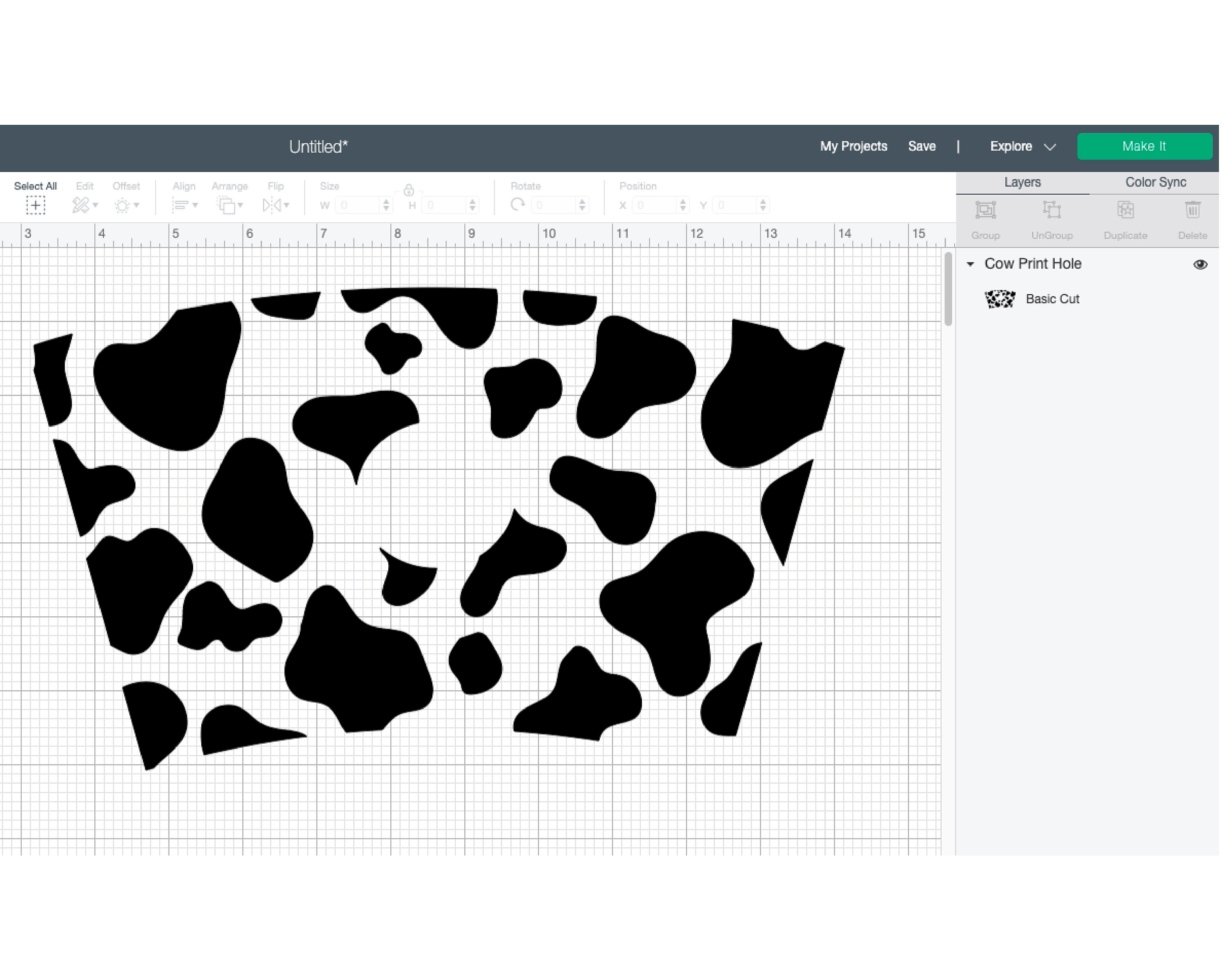 Cow Print SVG Milk Cow Cow Print No Hole Cow Print Cutout - Etsy