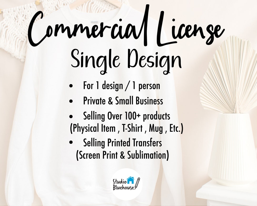 SINGLE DESIGN : Commercial License - Etsy