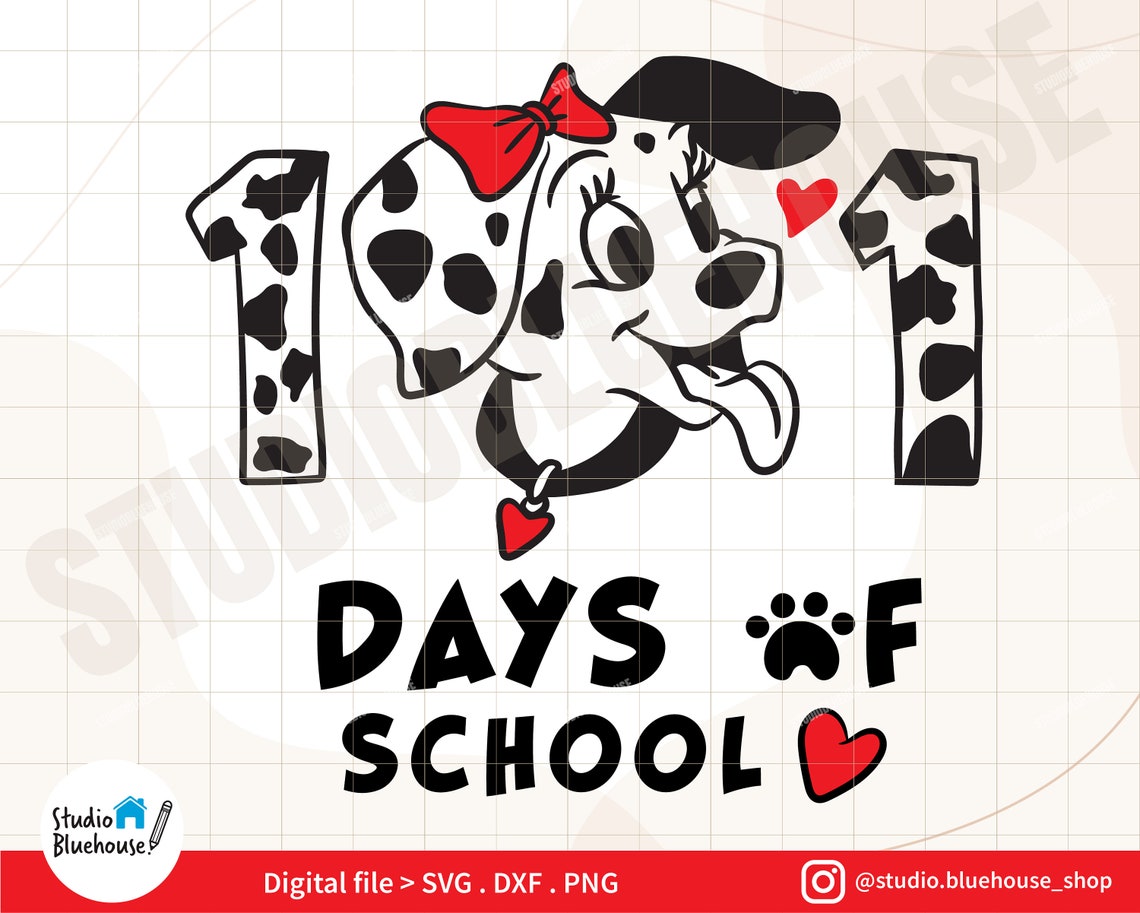 101 Days of School Svg 101 Days of School Dalmatian SVG - Etsy