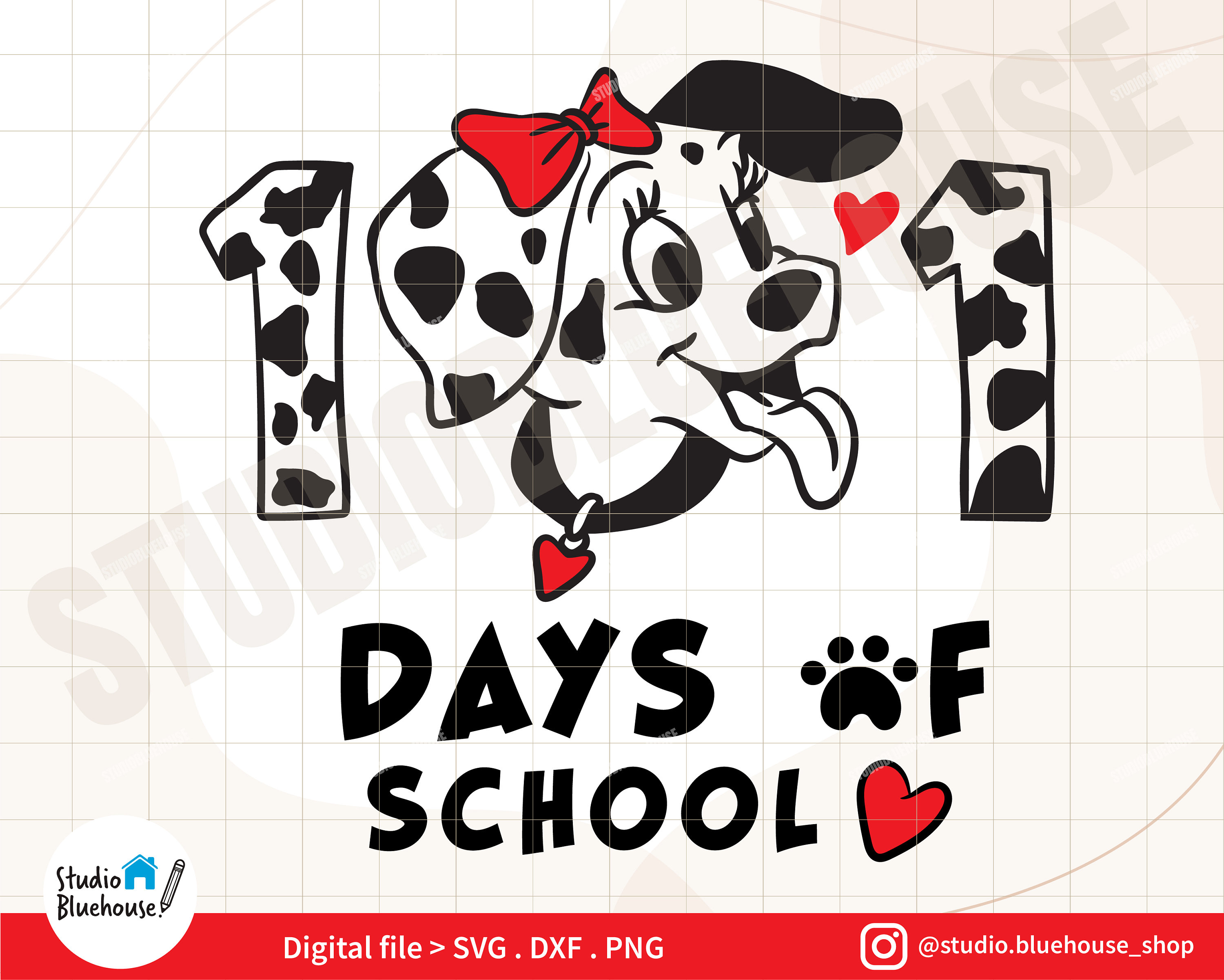 101 Days of School Svg 101 Days of School Dalmatian SVG - Etsy