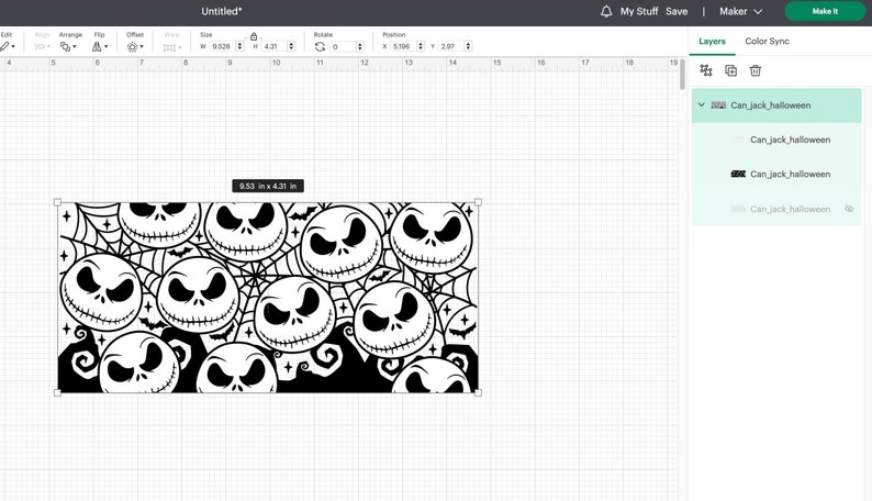Jack Skellington Libbey Glass Wrap File | Halloween SVG, PNG, DXF ...