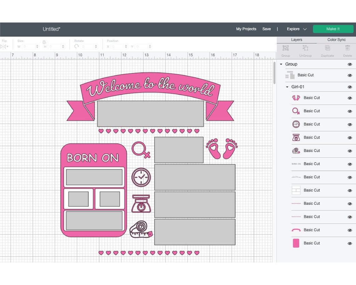 Baby Birth Announcement SVG Baby Birth Stats SVG Baby - Etsy