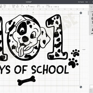 101 Days of School Svg 101 Dalmations Svg 101 Days of School Dalmatian ...