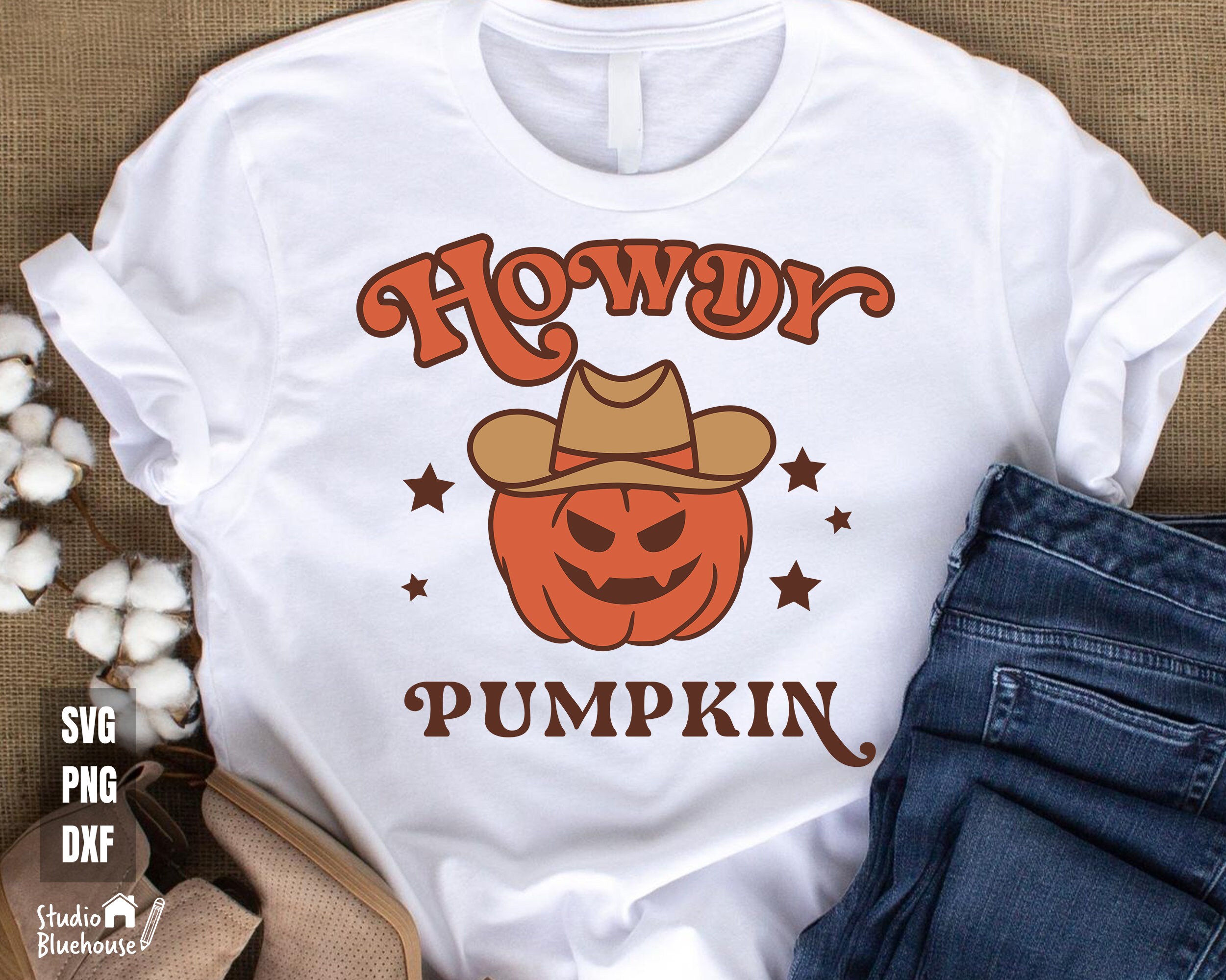 Howdy Pumpkin Svg Png Dxf Halloween Svg Western Fall Svg - Etsy